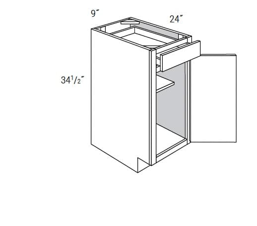 Petit - Base 1 Door W/1 Drawer – Frugal Cabinets Online