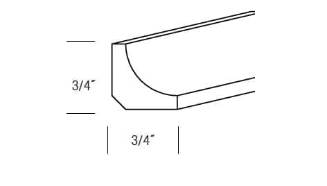 Amesbury Recessed - Inside Corner Molding – Frugal Cabinets Online