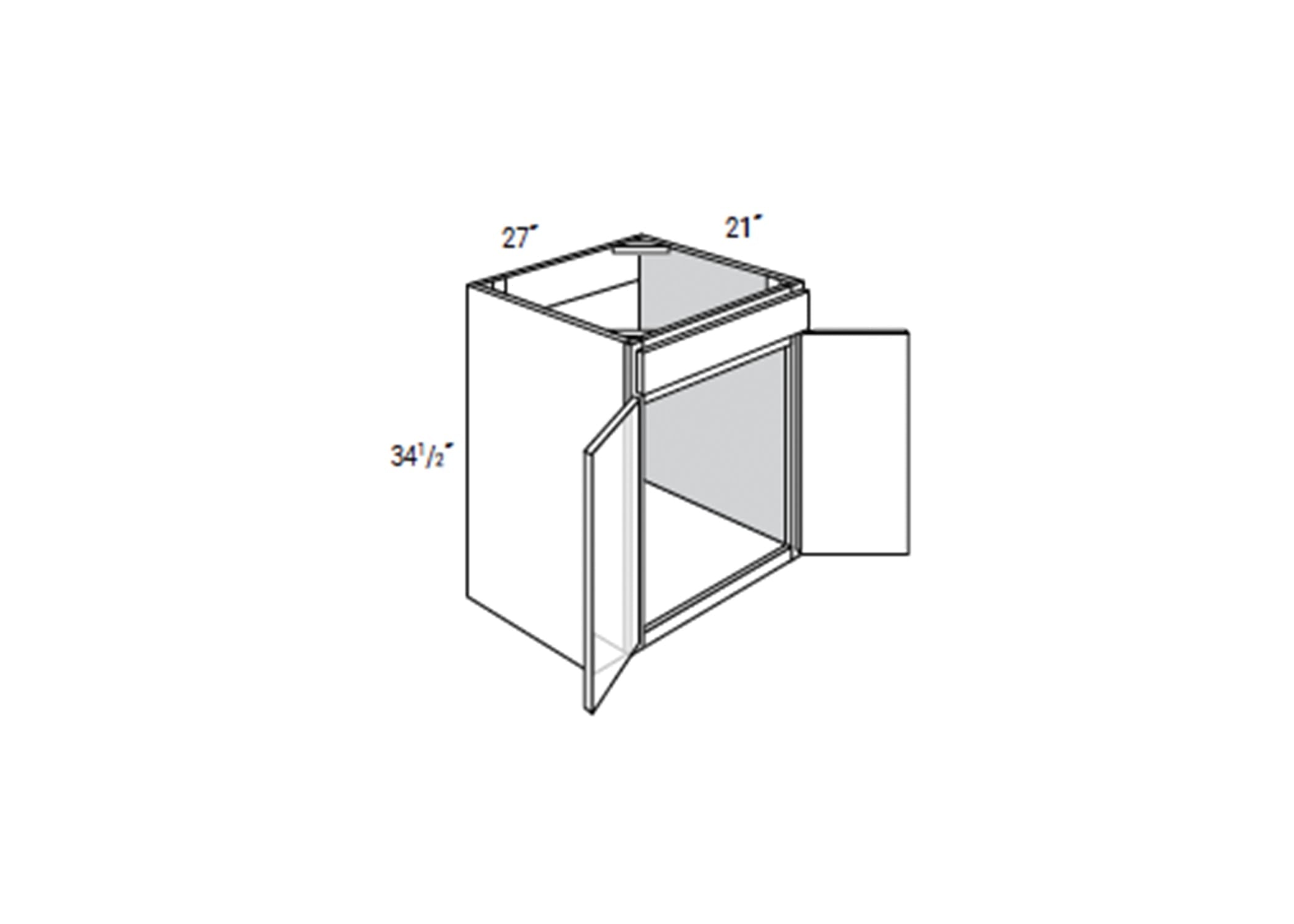FC Shaker - Vanity Sink Base W/1 False Drawer & Butt Doors – Frugal ...