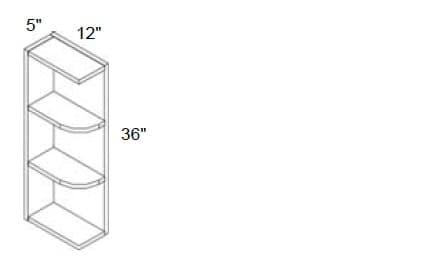 MX Recessed - Wall End Shelf – Frugal Cabinets Online